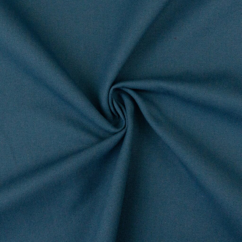 Robuster Baumwollstoff, Canvasstoff, mittelblau, uni - mahler.stoffe